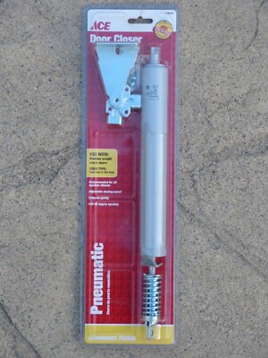 New & Sealed - Pneumatic Door Closer, Gray/Silver, Ace Hardware, Medium ...