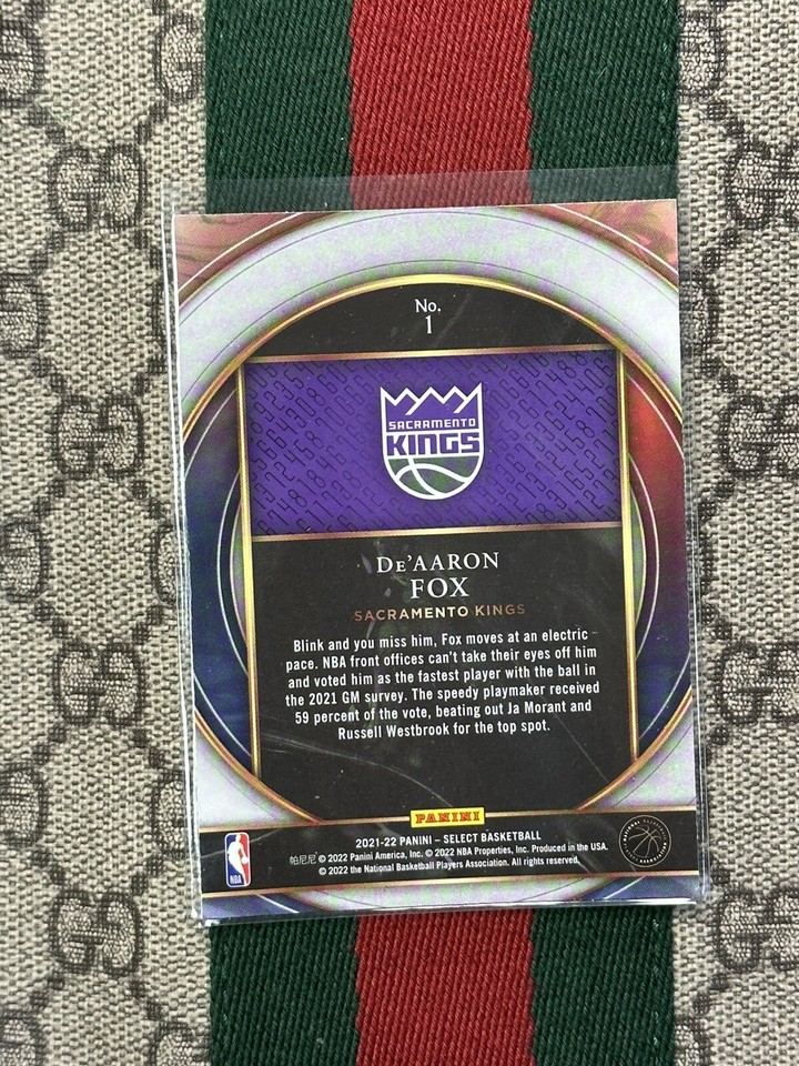 2021-22 Select Numbers Insert De’Aaron Fox #1 Sacramento Kings | eBay
