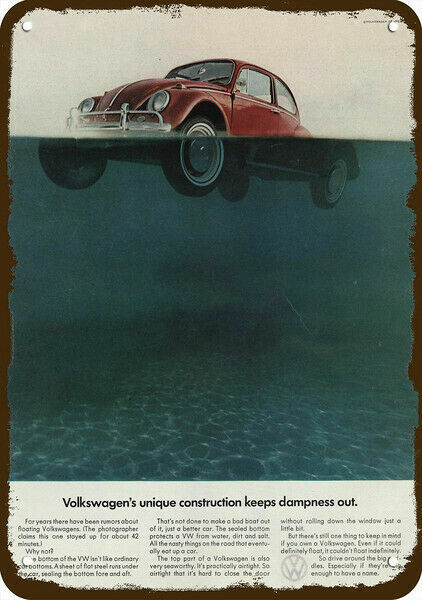 1967 VOLKSWAGEN BEETLE VW Car Floats Vintage-Look DECORATIVE REPLICA ...