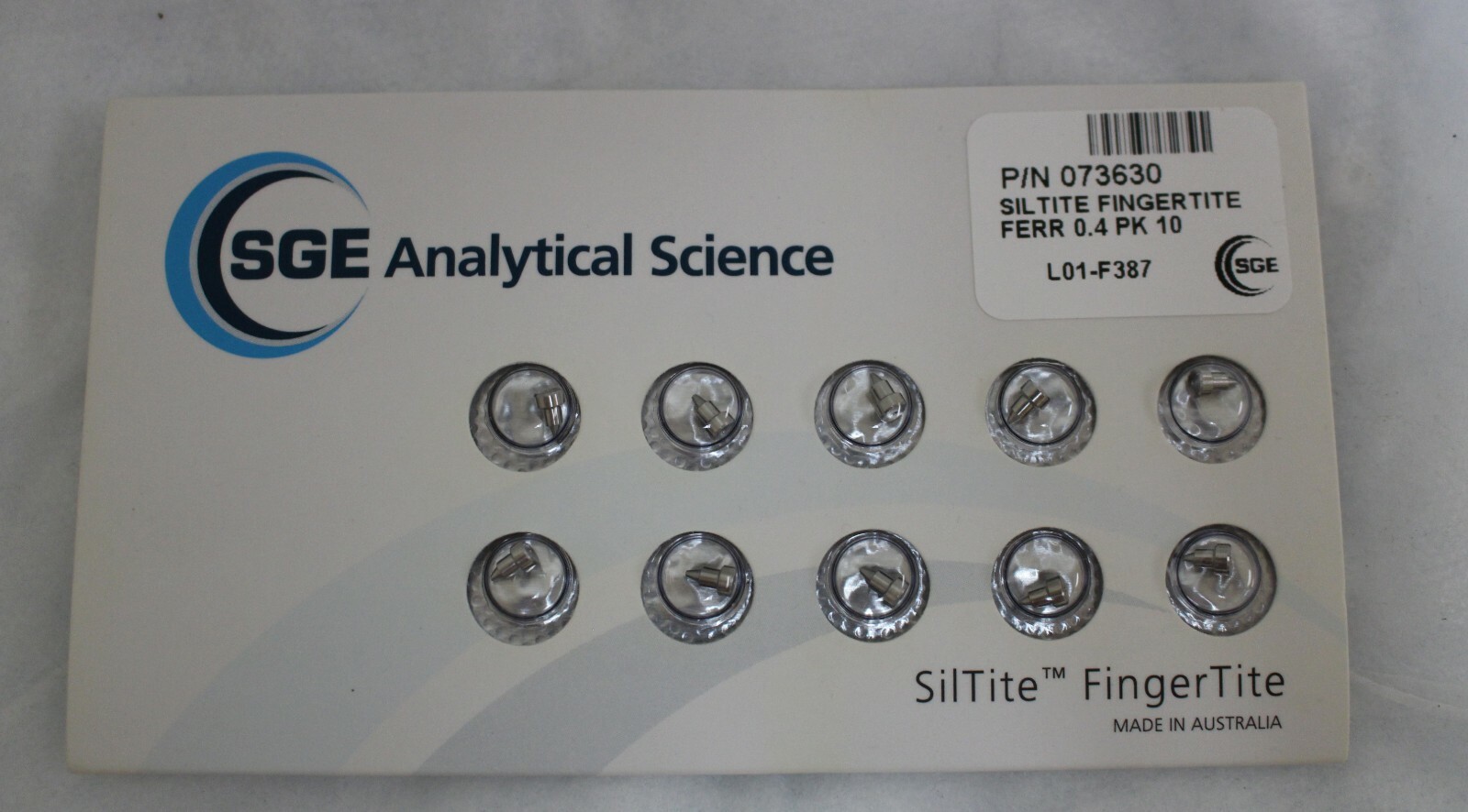 SGE 073630 SilTite™ FingerTite Ferrule with 0.4 mm Hole; 10/Pk | eBay