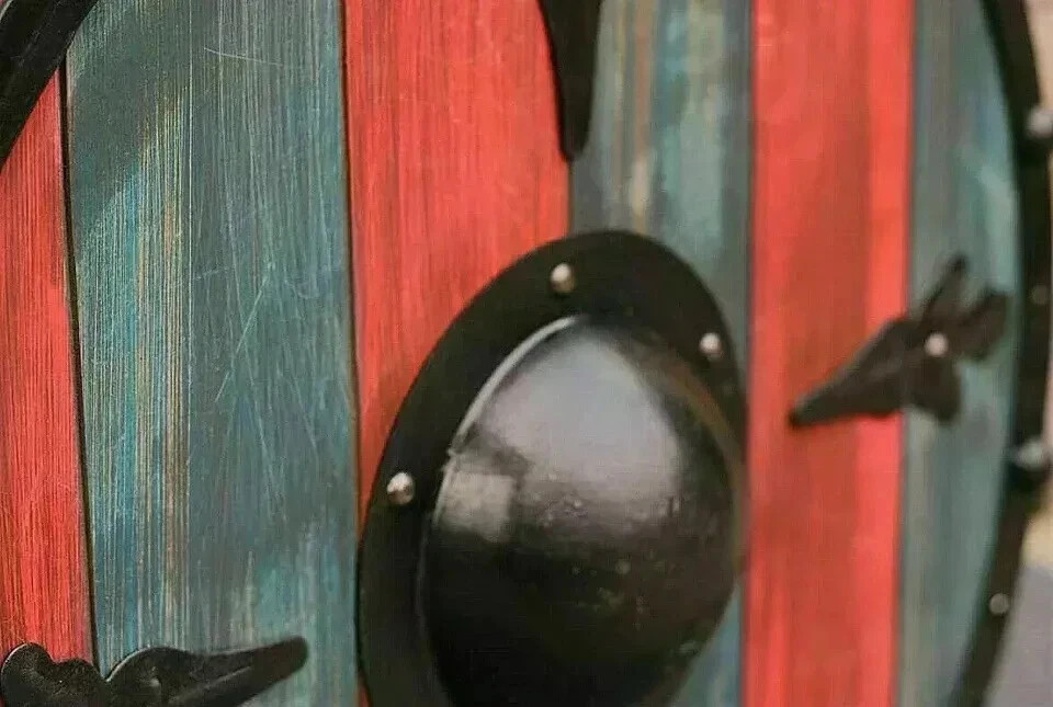 Medieval Wooden Shield 24" Heavy Shield Handmade Battle Ready Viking ...