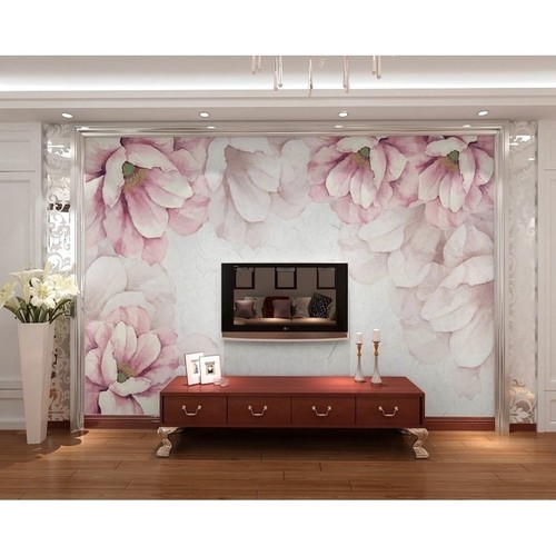 GK Wall Design Pastel Flower Pink Blossom Wallpaper Pink H:75" x W:112 ...