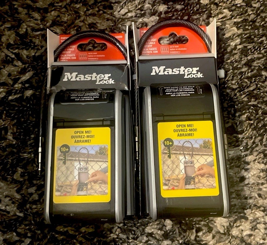 Lot Of 2 ‼️ Master Lock Portable Cable Lock Box 5482D new | eBay