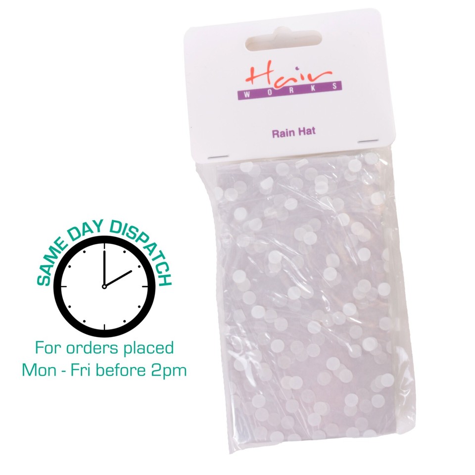 LARGE PATTERNED RAIN HAT | Ladies Polkadot Hair Protector Hood/Bonnet ...