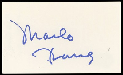 Marlo Thomas That Girl Authentic Signed 3x5 Index Card Autographed BAS ...