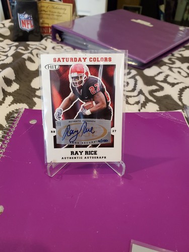 Ray Rice Saturday Colors Sage Hit Autographed Trading Card | eBay