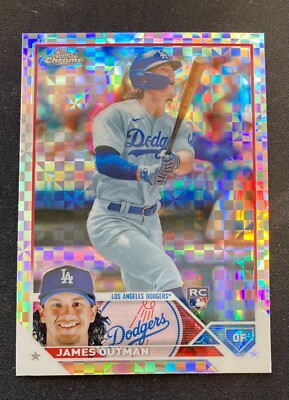 🔥2023 Topps Chrome James Outman RC X-FRACTOR Sp Rookie Card #81 LA ...