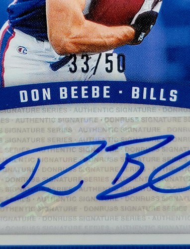 2024 Donruss NFL Don Beebe Signature Series Blue AUTO #'d/50 #SSE-DBE ...