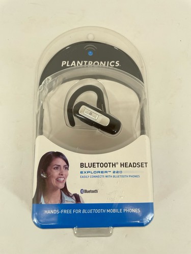 New Sealed Plantronics Explorer 220 Black Ear-Hook Hands Free Bluetooth ...