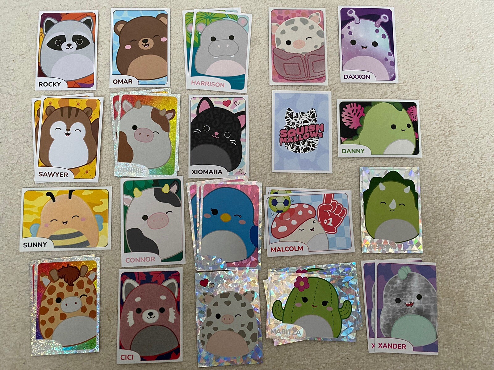Squishmallows Panini Squad Vibes Sticker Collection Missing Stickers ...