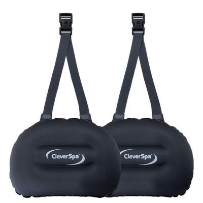Inflatable Head Rest, CleverSpa Pillow for Hot Tubs, Ash Black 2-Pack ...