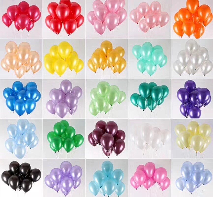 1 to 250 12" 40 Colors High Quality Pearl Latex Thick Party Balloons 3 ...