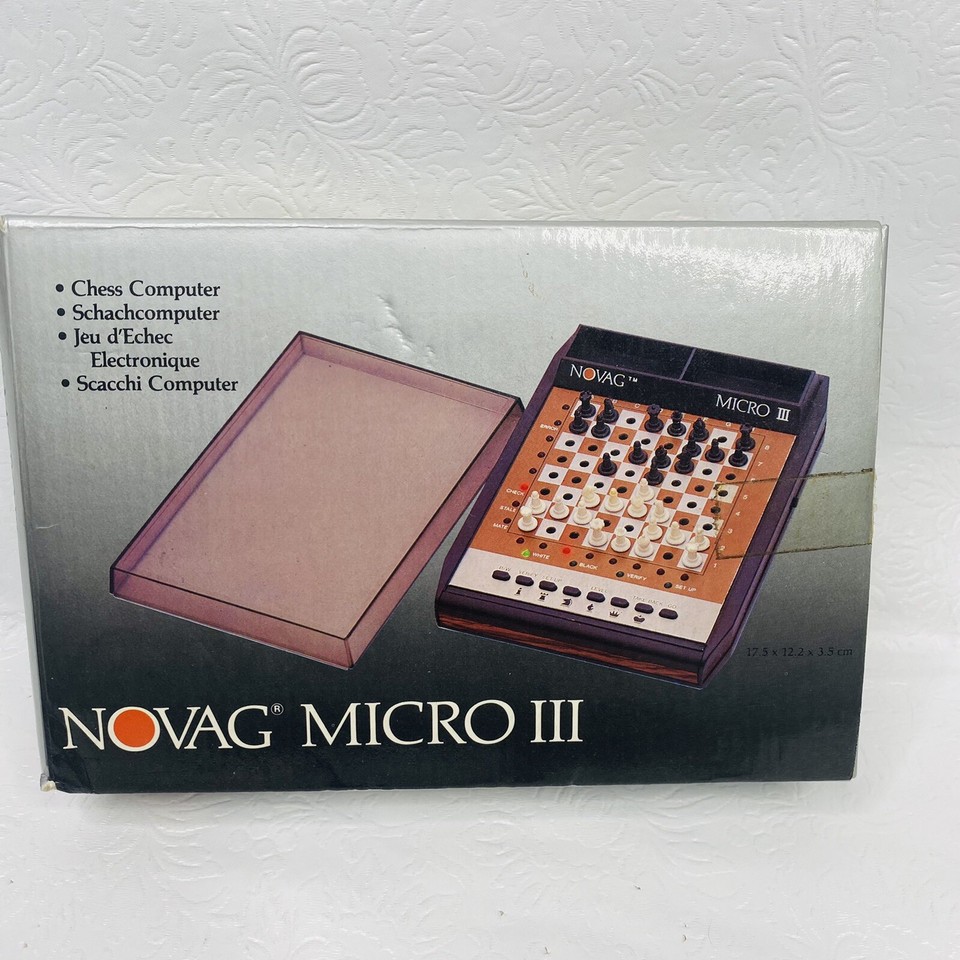 Vtg 1984 Novag Micro III Battery Operated Chess Computer Set with ...
