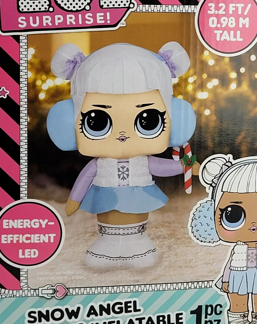 LOL Surprise Snow Angel Candy Cane Christmas 3.2 Foot Airblown LED ...