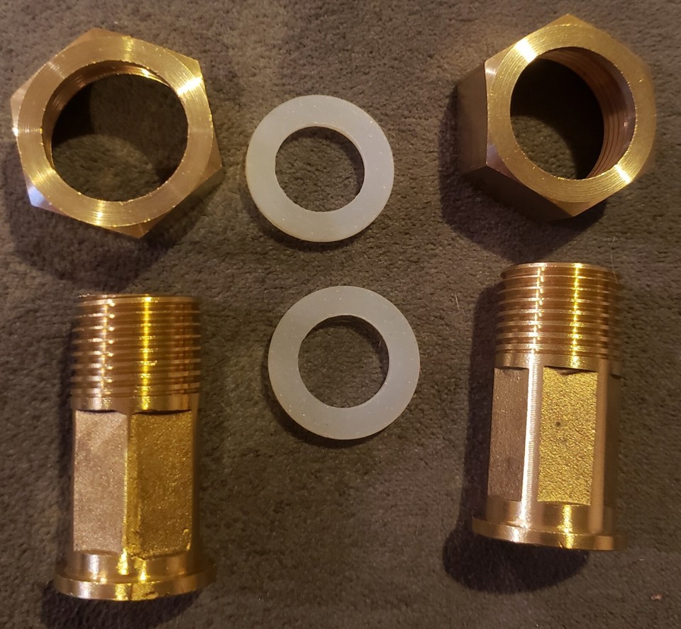 Brass Water Meter Pipe Fitting Hex Nipple 3/4” NPS Male X 1” NPS Female ...