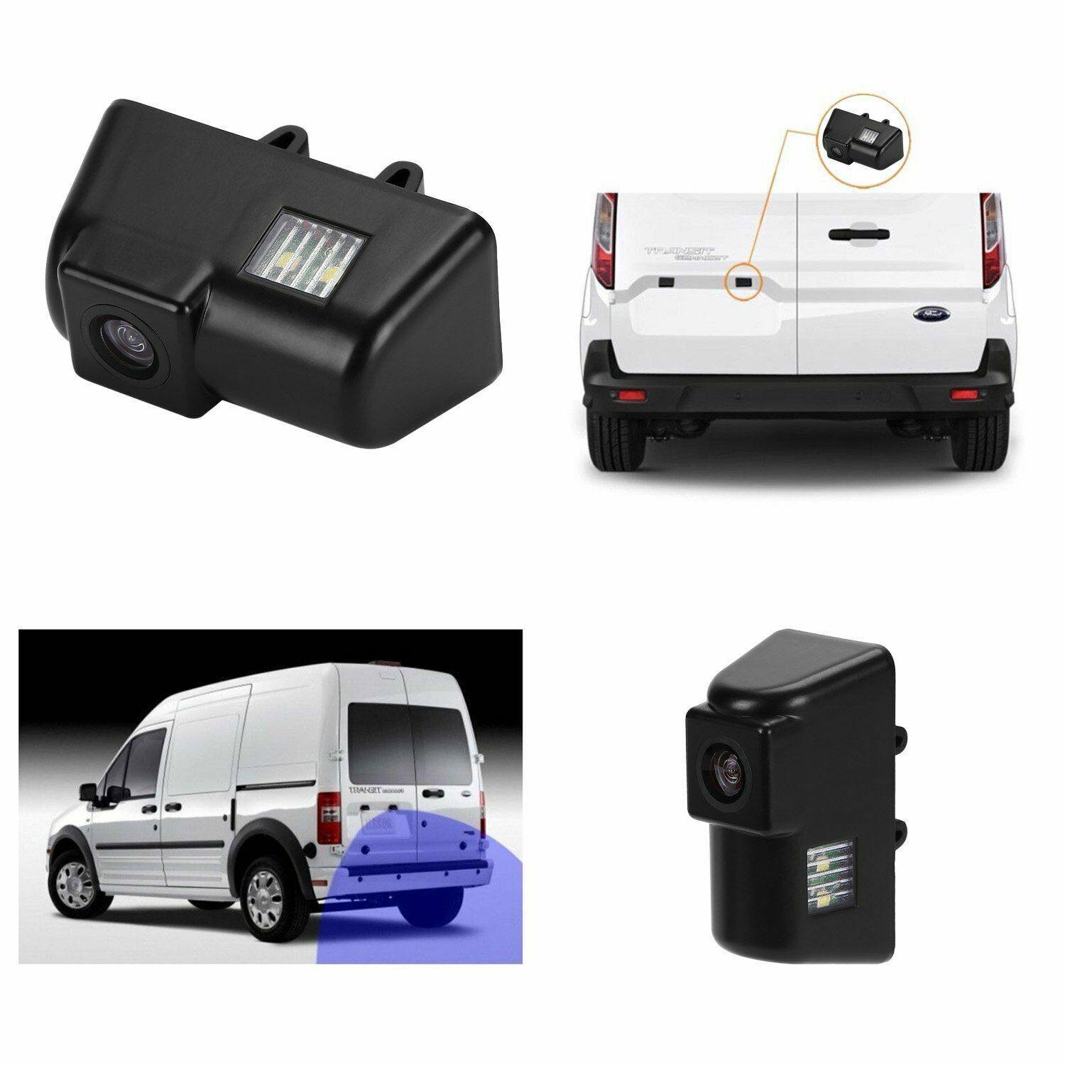 Reverse Camera For Ford Transit Mk7 Connect Courier Number Plate Light ...