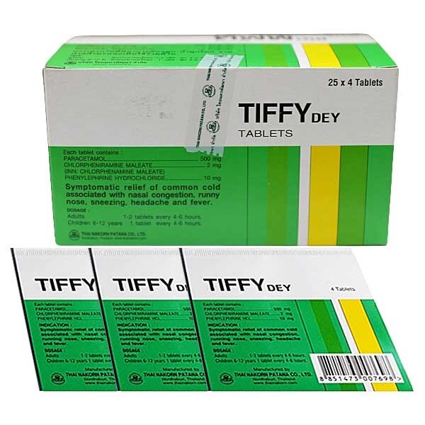 420 Tablets Tiffy Dey Paracetamol 500mg Relief Pain Antipyretic Nasal ...