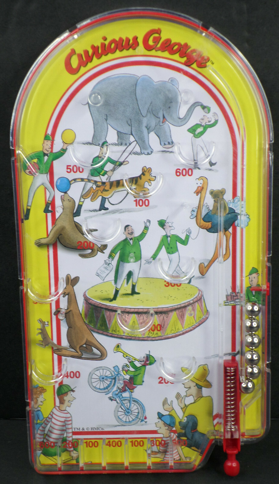 Curious George Circus Monkey Handheld Pinball Game Schylling Toys ...