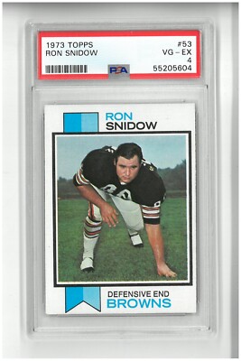 1973 Topps Ron Snidow PSA 4 VG-EX football card 53 Cleveland Browns ...