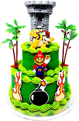Super Mario Brothers Birthday Cake Topper Set BRAND NEW Bowser | eBay