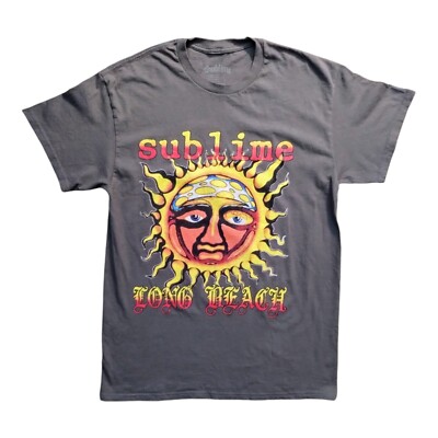 Sublime Gray Short Sleeve Crew Neck T Shirt Graphic Band Tee Long Beach ...