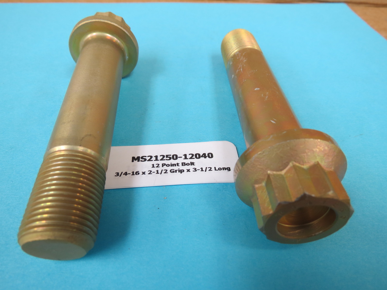 3/4”-16 x 3-1/2” 12 Point Military Standards Aircraft Bolts MS21250 ...