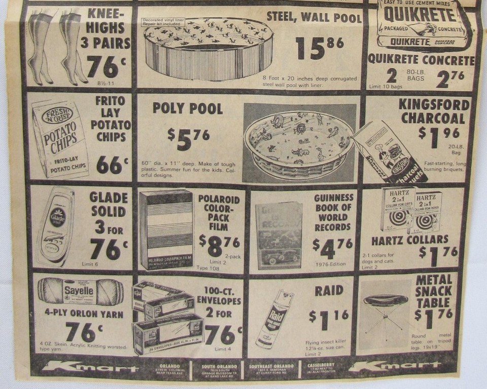 Vintage 1976 KMART Store Newspaper Print Ad | eBay