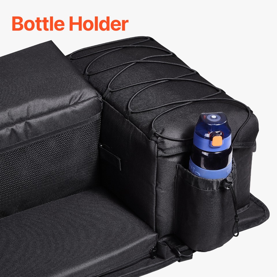 New 50L ATV Rear Seat Rack Bag Storage Bags w/Cushion Bottle Holder ...