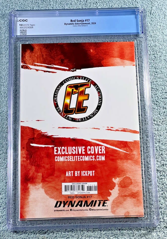 Red Sonja #17 CGC 9.8 Ickpot Virgin Variant Comics Elite Edition B ...