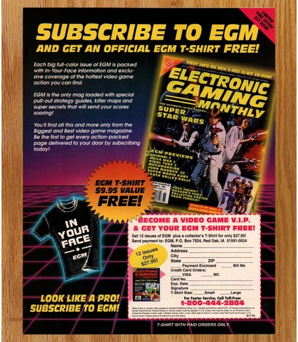 Electronic Game Monthly Star Wars - Video Game Print Ads Poster Promo ...