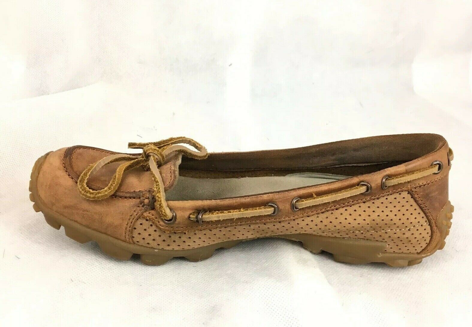 Merrell Women's Marina Boat Shoe Brown Leather Sz 6 M - Gem