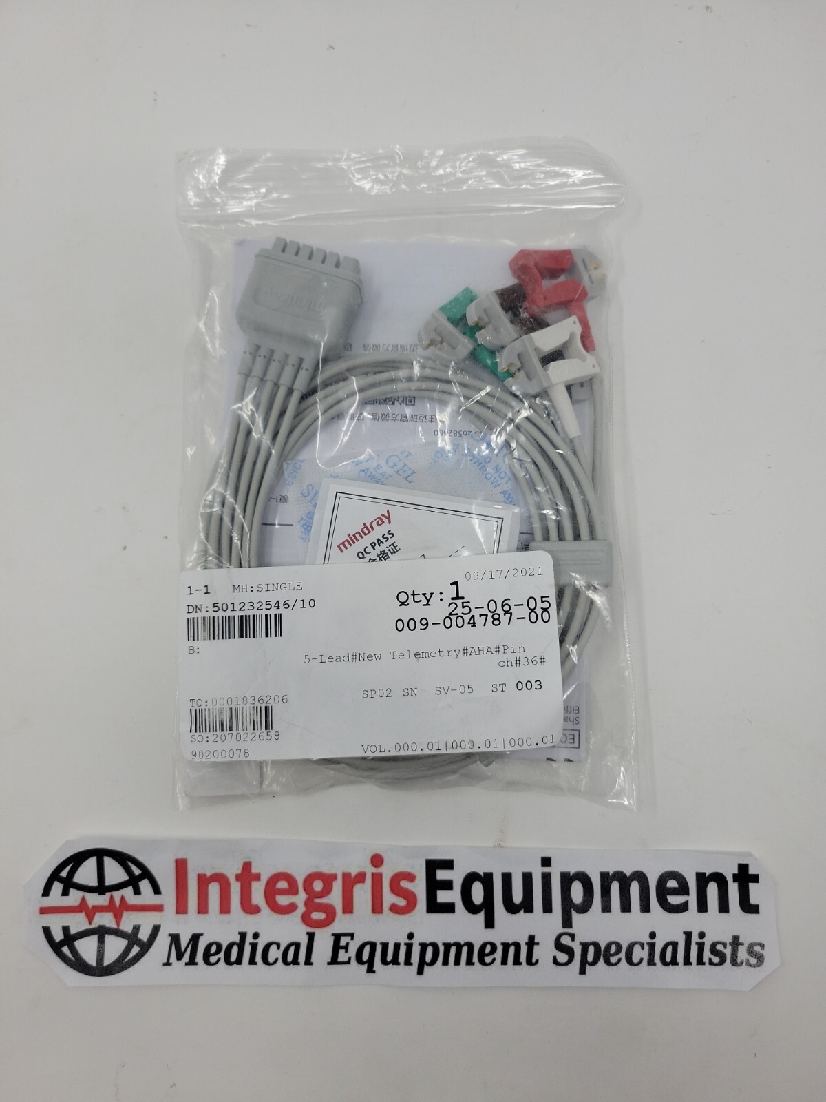 Mindray DS USA ECG Mobility Cables - 5-Lead Mobility ECG (009-004787-00 ...
