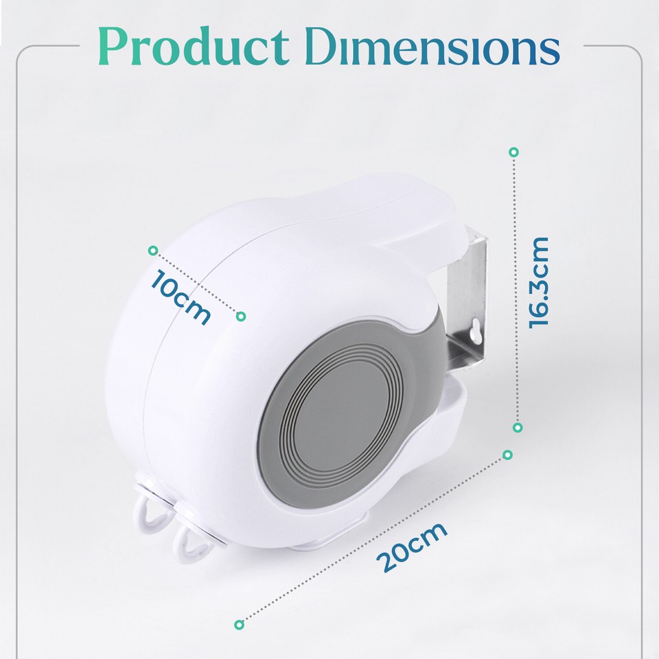 12-30m Retractable Washing Line Wall Mounted Heavy Duty Clothes Dryer ...