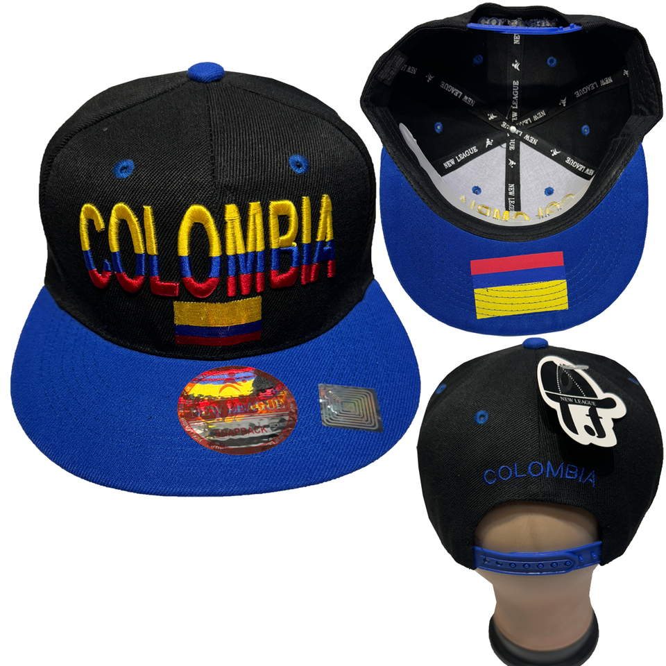 COLOMBIA Team color 3D Embroidered Snapback Cap Adjustable Baseball Hat ...