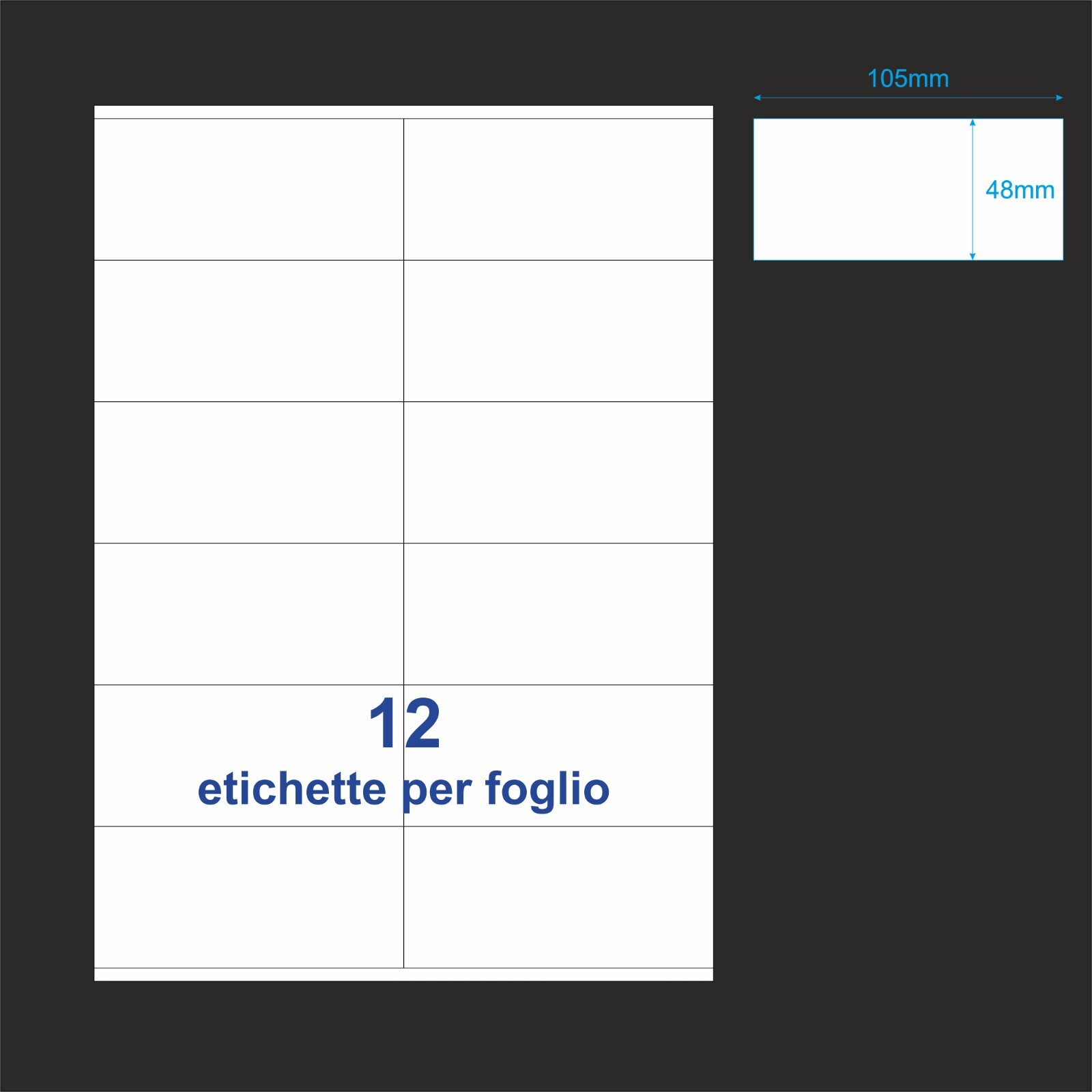 Etichette autoadesive formato A4 scatola 100 fogli vari formati ...
