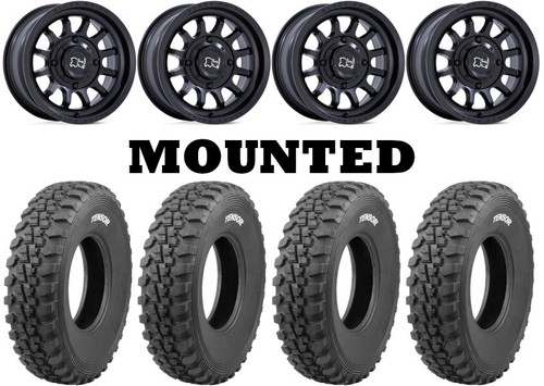 Kit 4 Tensor DS30 Tires 30x10-15 on Black Rhino Rapid Matte Black ...