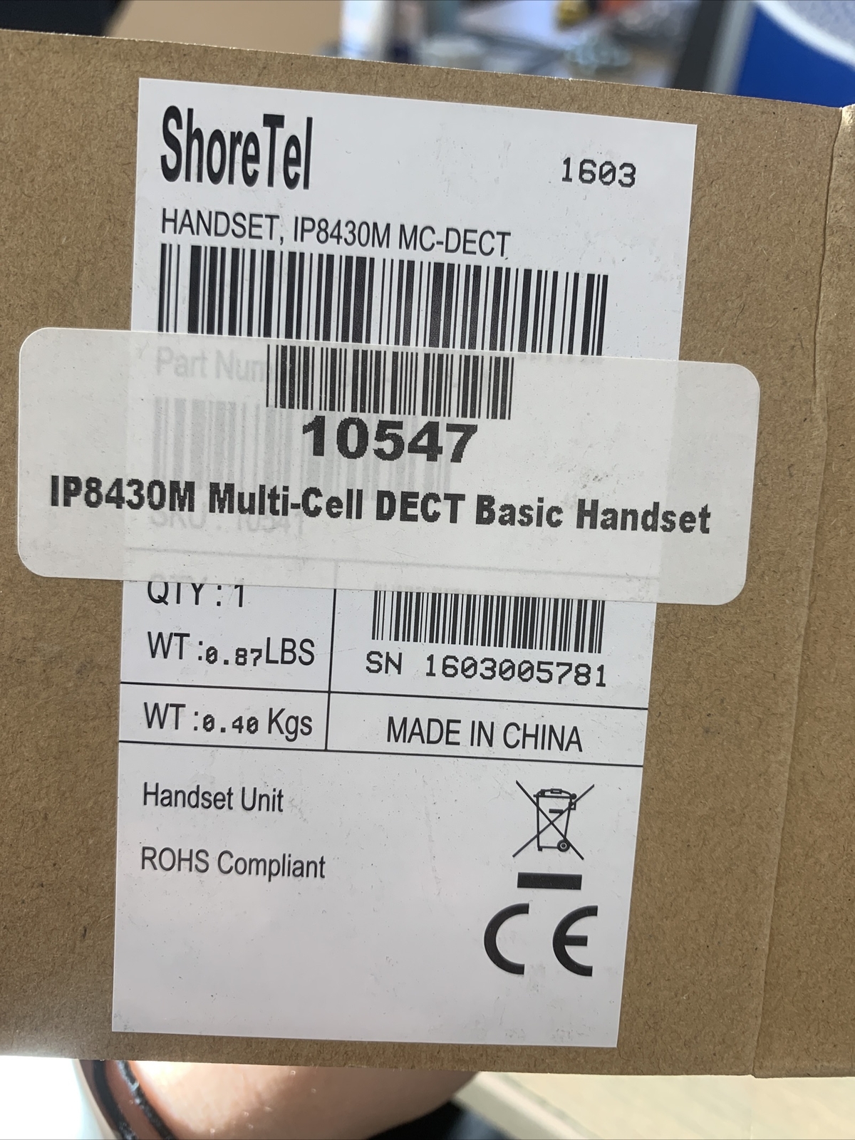 NEW SHORETEL PHONE IP8430M MC-DECT With Charger Base + PSU | eBay UK