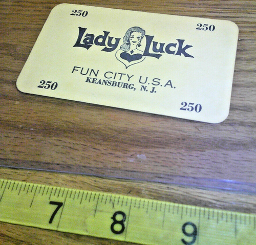 original vintage 250 point Lady Luck ticket fun city USA Keansburg New ...