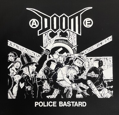DOOM Police Bastard big back patch crust punk grind metal | eBay.de