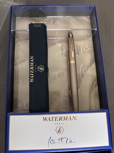 Waterman Ici et La Golden Beige/champagne Ballpoint Pen With Pen Case ...