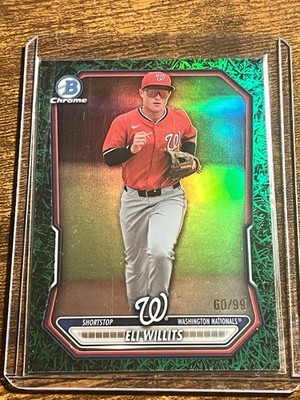 2026 Bowman Eli Willits Chrome Prospects Green Grass Refractor #/99 # ...