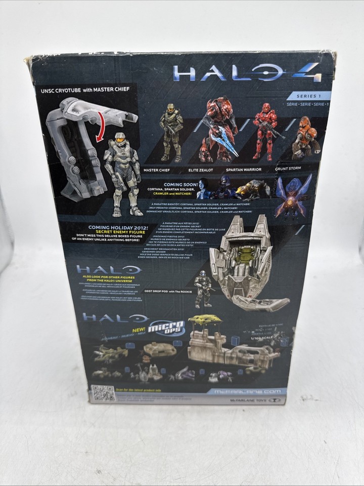 Halo 4 McFarlane Master Chief Action Figure & Cryo Chamber Cryonic Pod ...