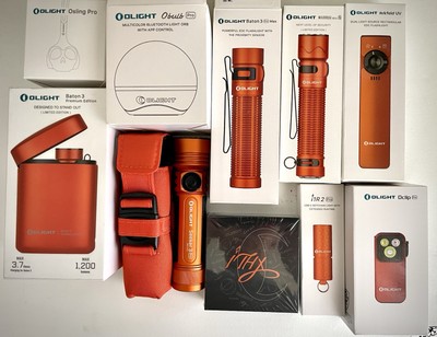 Olight Orange Collection Seeker 3 Baton 3 Prem Baton 3 Pro Max Warrior ...
