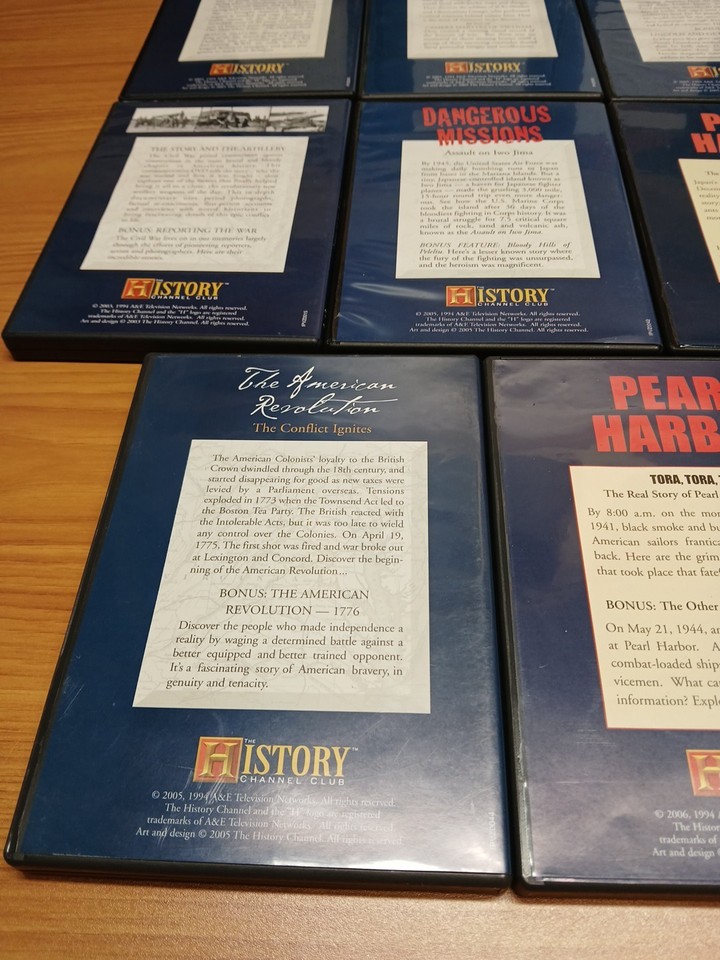 Lot Of 15 The History Channel Club DVDs World War Civil War Great ...