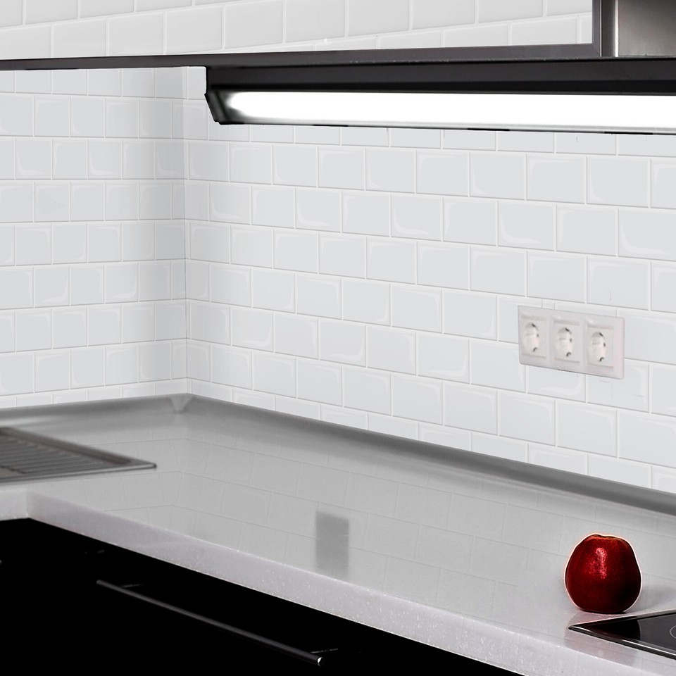 Tile Stickers Kitchen Bathroom Splashback Backsplash Peel and Stick ...