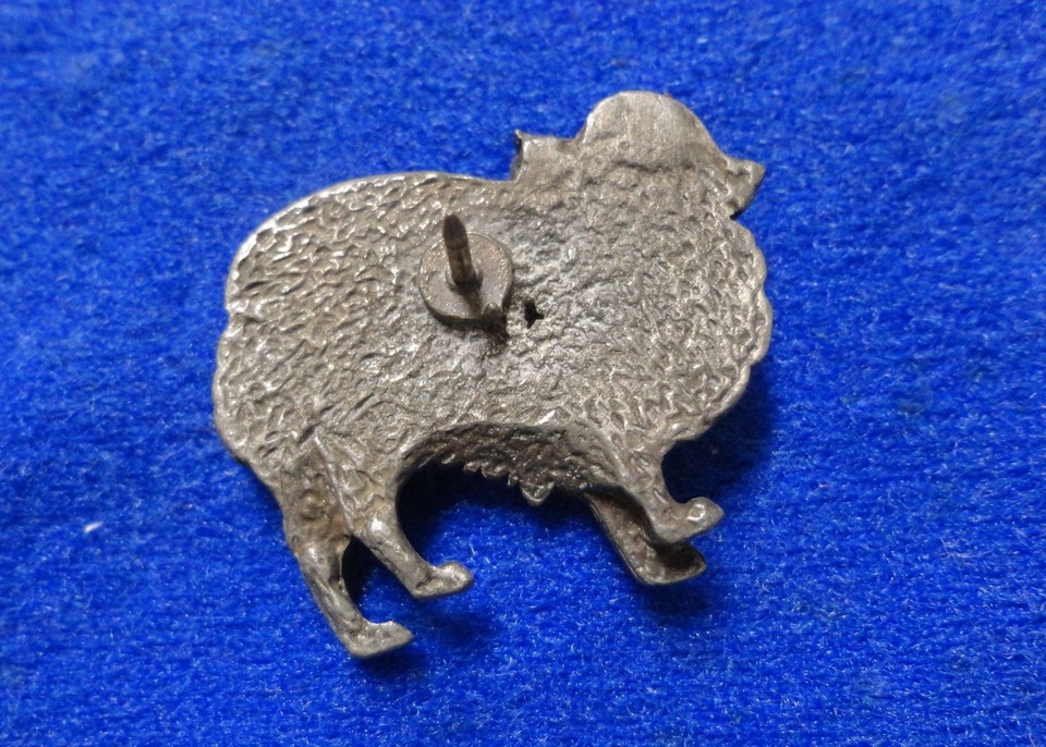 3-Dimensional POMERANIAN SPITZ Dog Breed Antique Pewter Color Metal 3D ...