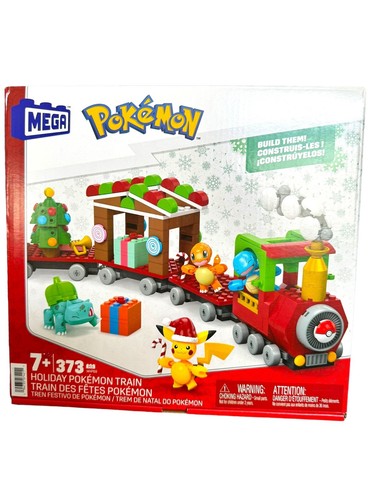 MEGA Pokémon Holiday Train Building Toy Set Ages 7+/373 Pieces ...