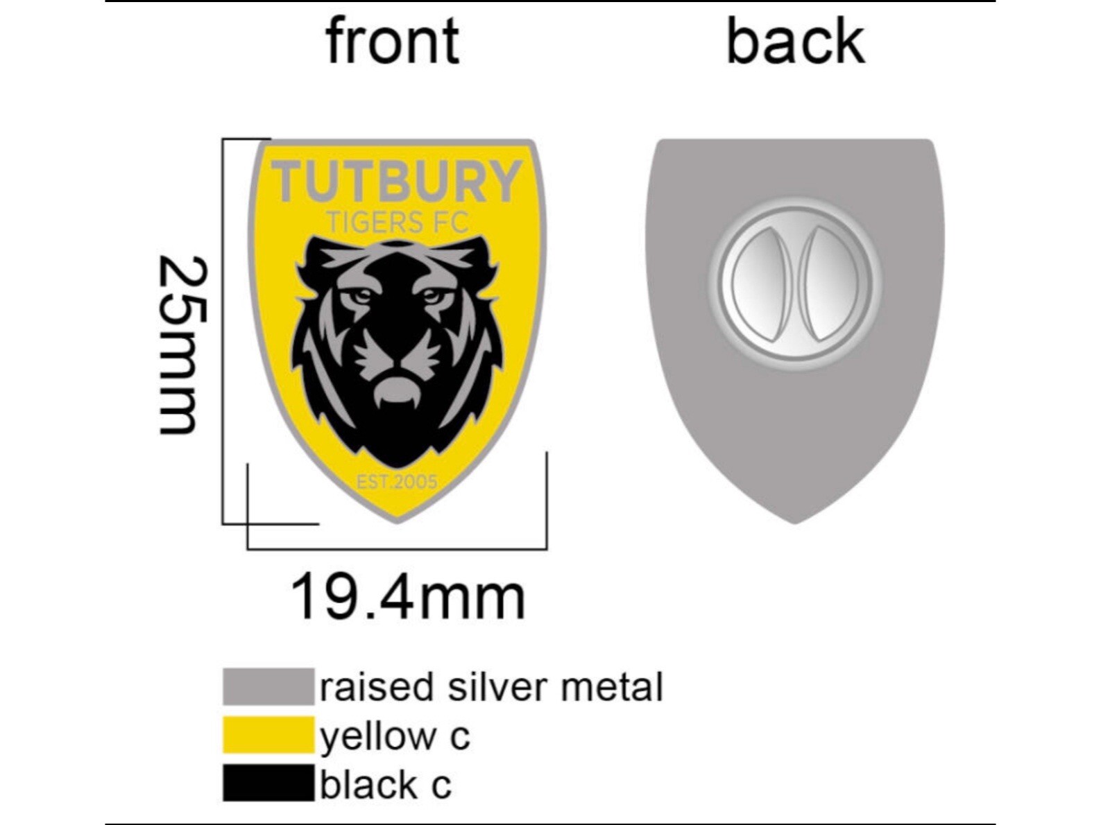 Tutbury Tigers FC Non-League football pin badge | eBay UK