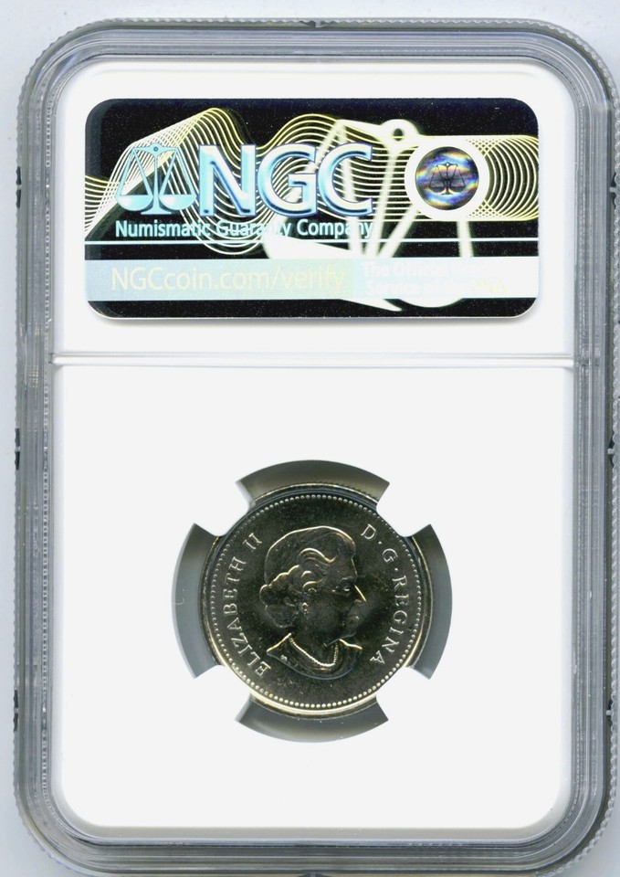 2010 CANADA 25 CENT NGC MS67 UNC POPPY QUARTER COLORIZED WWII 65TH ...