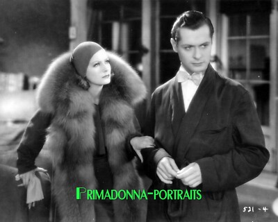GRETA GARBO & ROBERT MONTGOMERY 8x10 Lab Photo "INSPIRATION" Fur Coat ...